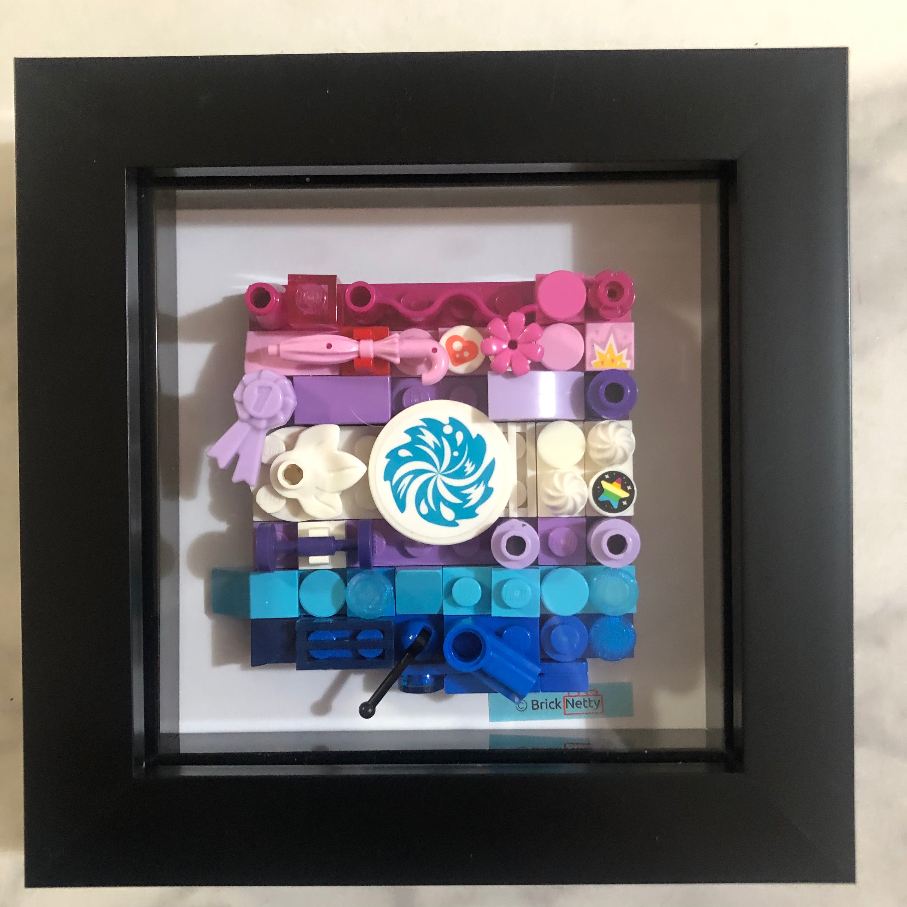 Collage Art- Bigender Pride Flag – BrickNetty